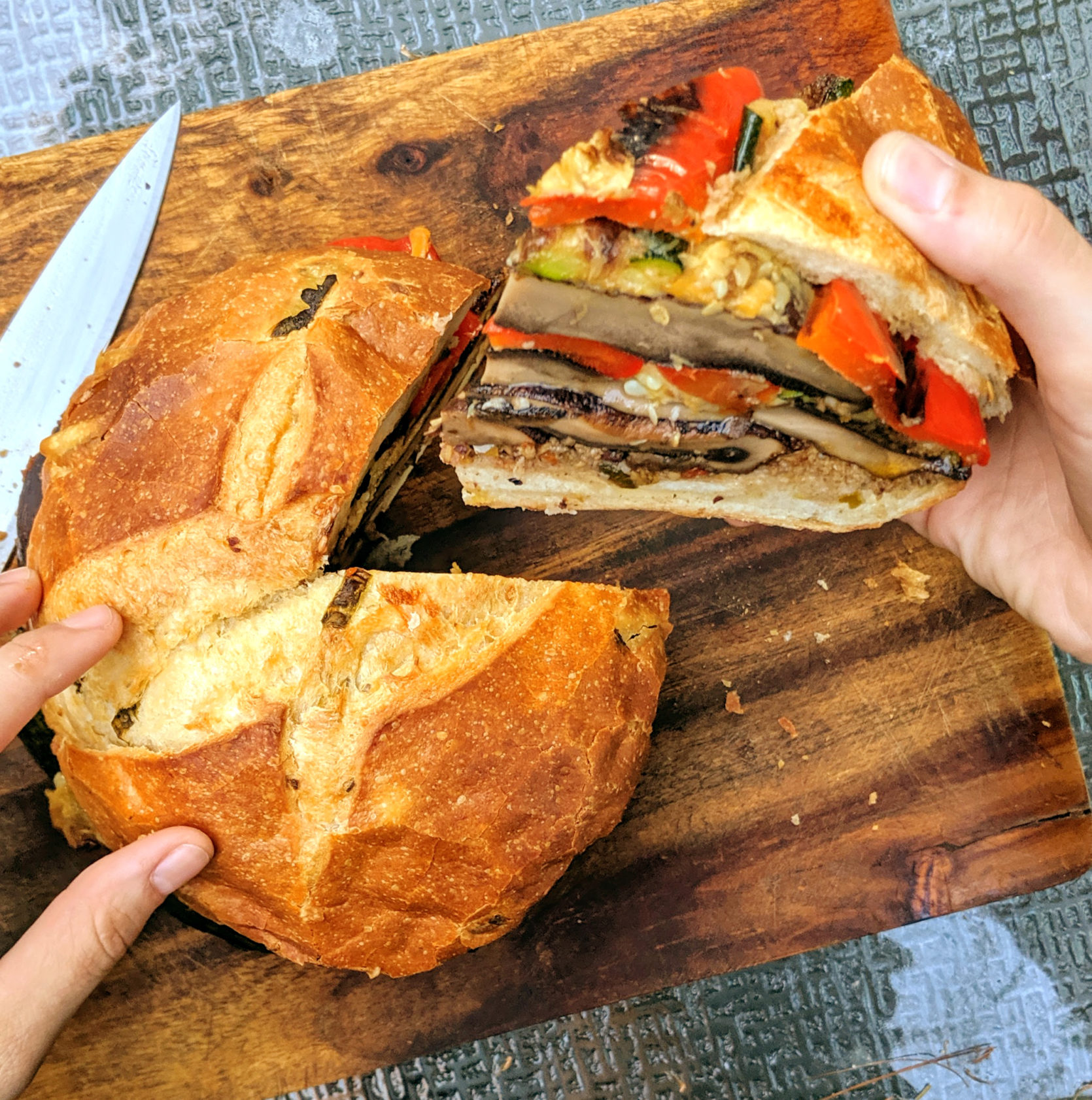August First at Home: Roasted Vegetable Muffaletta | August First Bakery